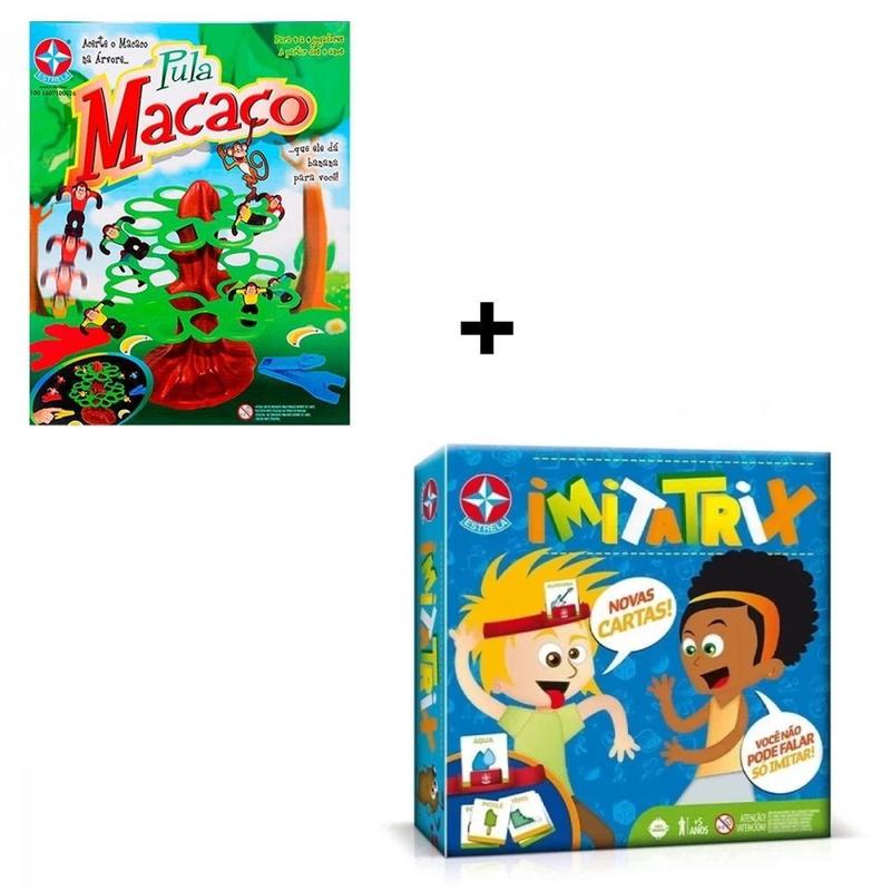 Kit Jogos de Tabuleiro Pula Macaco + Imitatrix - Estrela - Jogos de ...