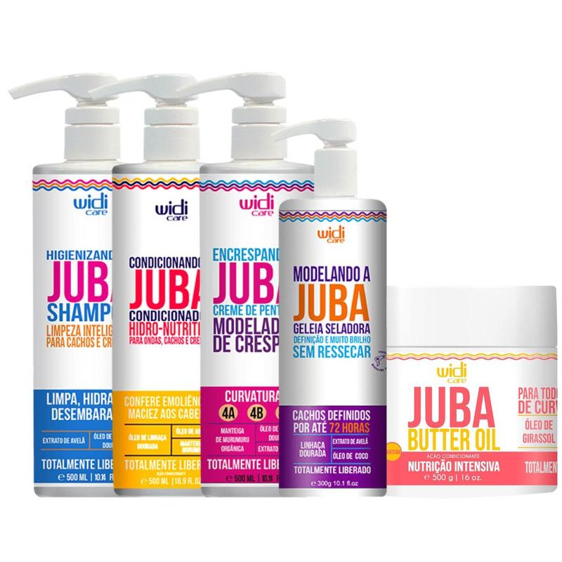 Kit Juba Completo Shampoo + Condicionador + Mascara Butter Oil + Geleia ...