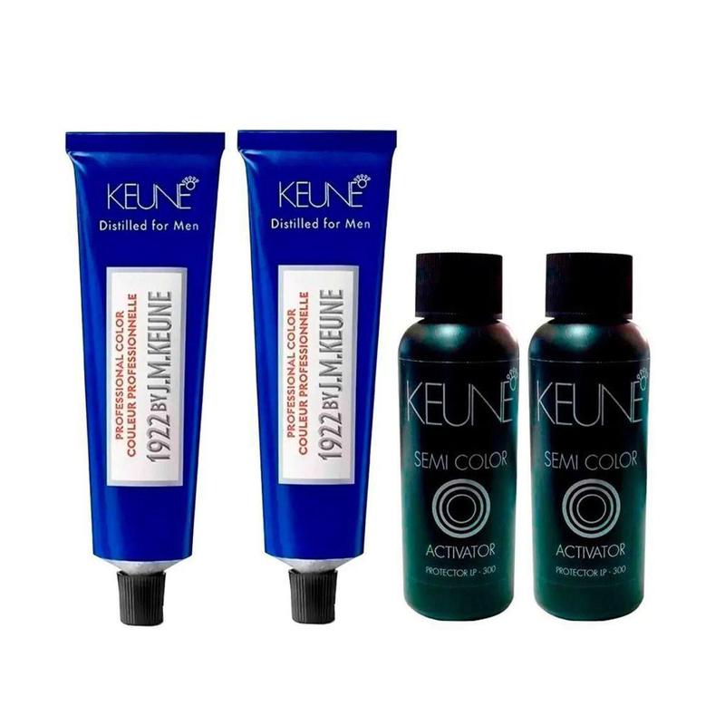 Kit keune 2 tonal 1922 for man 60ml + 2 un semi color ativador 60ml ...