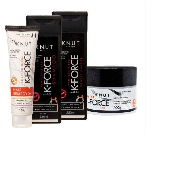 Kit Knut K-Force - 4 Produtos - Kit de Tratamento para Cabelos - Magazine Luiza