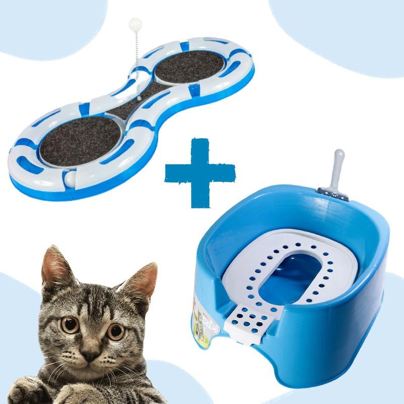 Kit Kokocat Banheiro Sanitário + Arranhador GP Master 8 Partes LD Pet ...