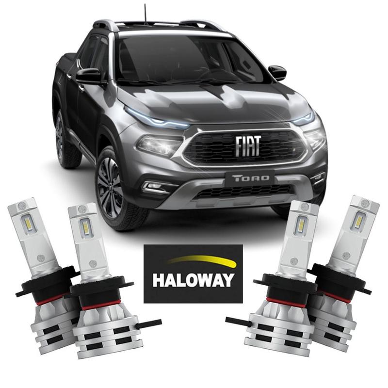 Kit Lâmpada LED Farol Baixo/Alto Toro 6500K Haloway - Lâmpada ...