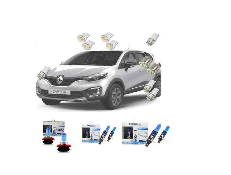 Kit Lâmpadas Farol + Led Renault Captur 2017 A 2020 - Blue Lion ...