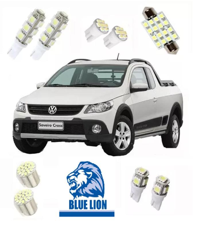 Kit Lampadas Led Do Saveiro - Luz Lanterna, Teto, Re - Forte - Blue ...