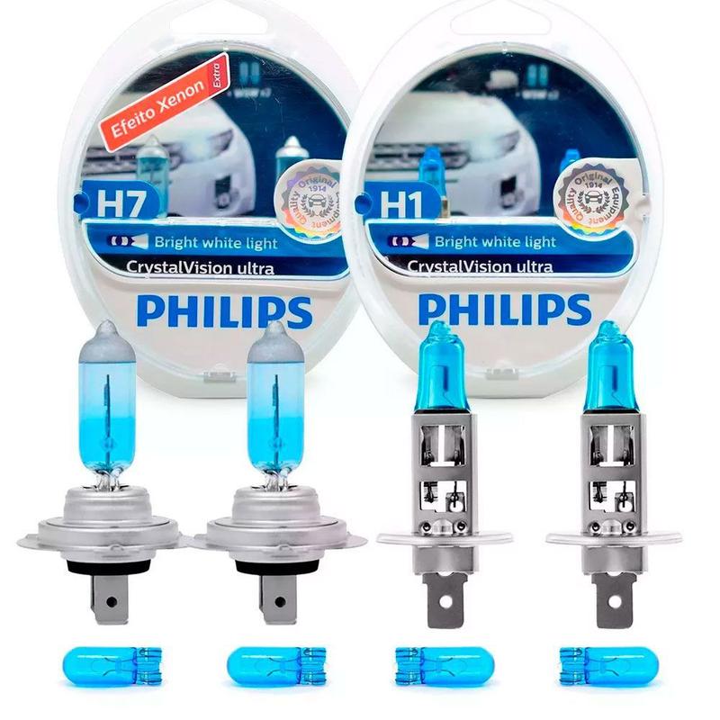 Kit Lâmpadas Philips H7 + H1 Crystal Vision Ultra 4300k - Lâmpada Automotiva - Magazine Luiza