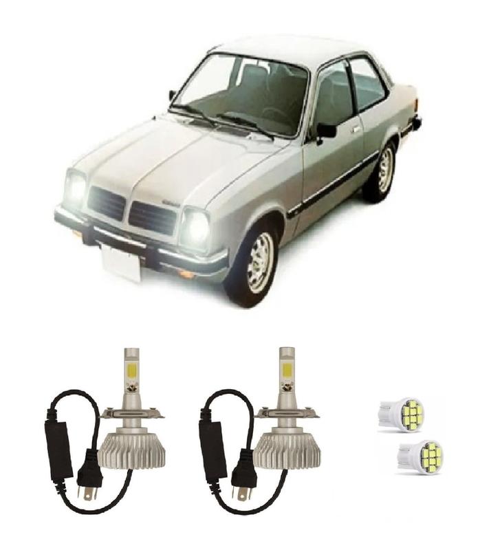 Kit Lâmpadas Super Led Farol Alto Baixo Chevette 1973 à 1993 - GP ...