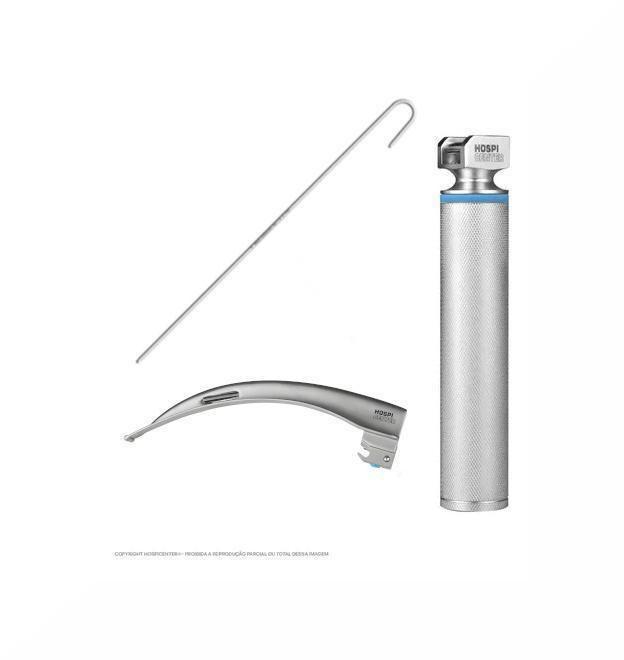 Kit Laringoscópio Super Led + Cabo + Lâmina Curva Nº5 + Guia ...