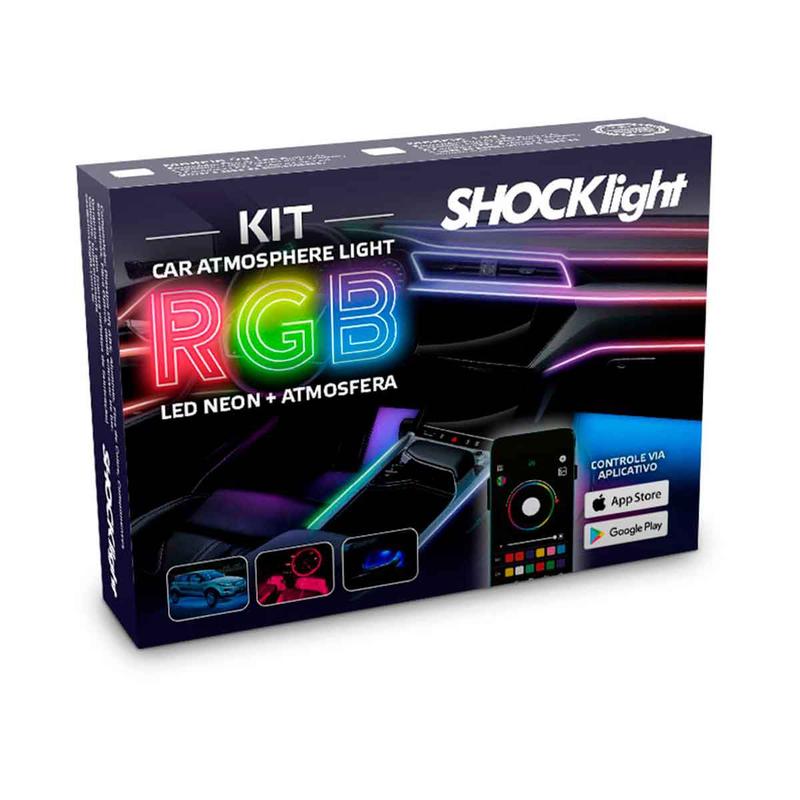 Kit Led Shocklight RGB+ATMOSFÉRICO 9 X 1 - 12V - Luminária - Magazine Luiza