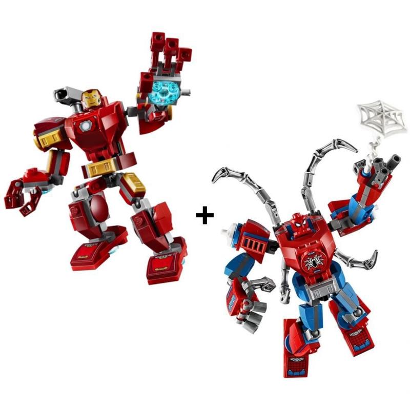Kit Lego Robo Homem de Ferro 148 Pecas + Lego Robo Homem Aranha 152 ...