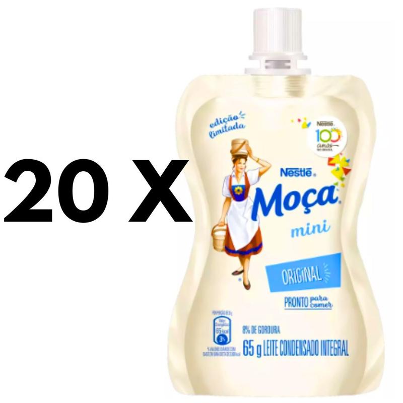 Kit Leite Condensado Mini Moça NESTLÉ - 20un de 65g cada - Leite ...