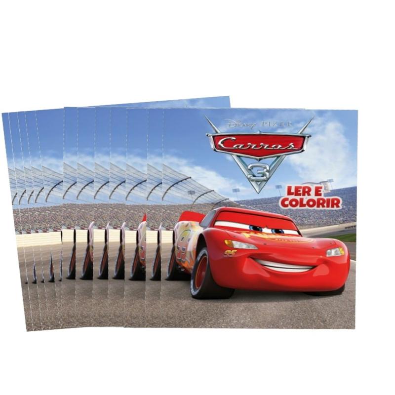 Kit Ler e Colorir Médio - Carros 3 com 12 Unidades - Culturama - Livro ...