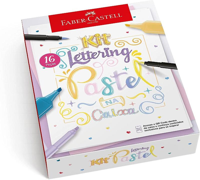 Kit Lettering Pastel Na Caixa Faber Castell - Canetas, Lápis e ...