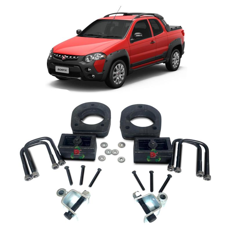 Kit Lift Tras/diant E Prol Amortecedor Strada Elevar 4 Cm - Borfix ...