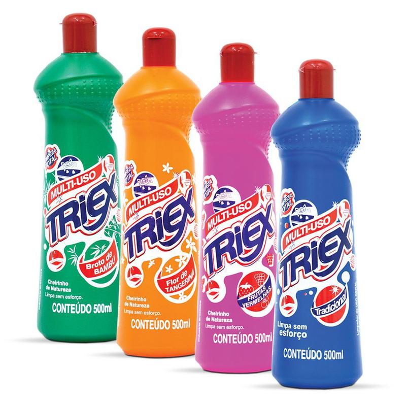 Kit Limpadores Multiuso Limpeza Total Triex 4 Aromas 500ml - Limpador ...