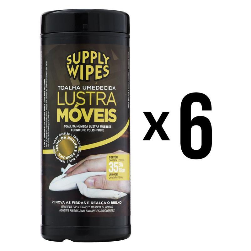 Kit Limpeza Lustra Móveis Lenços Umedecidos 6 Produtos Pote - Supply ...