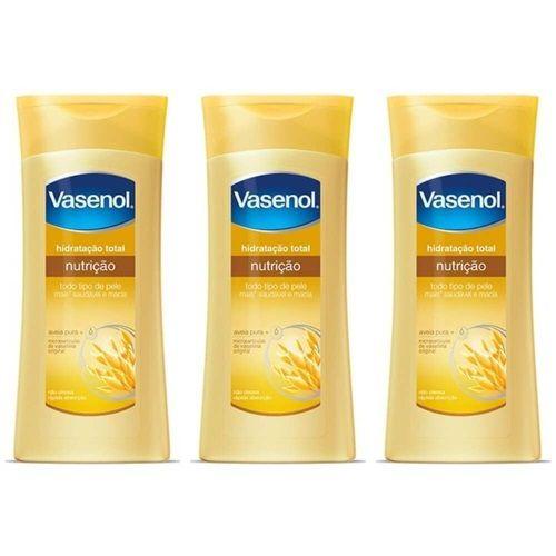 Kit Loção Hidratante Vasenol Nutrição 200ml - 3 unidades - Unilever ...