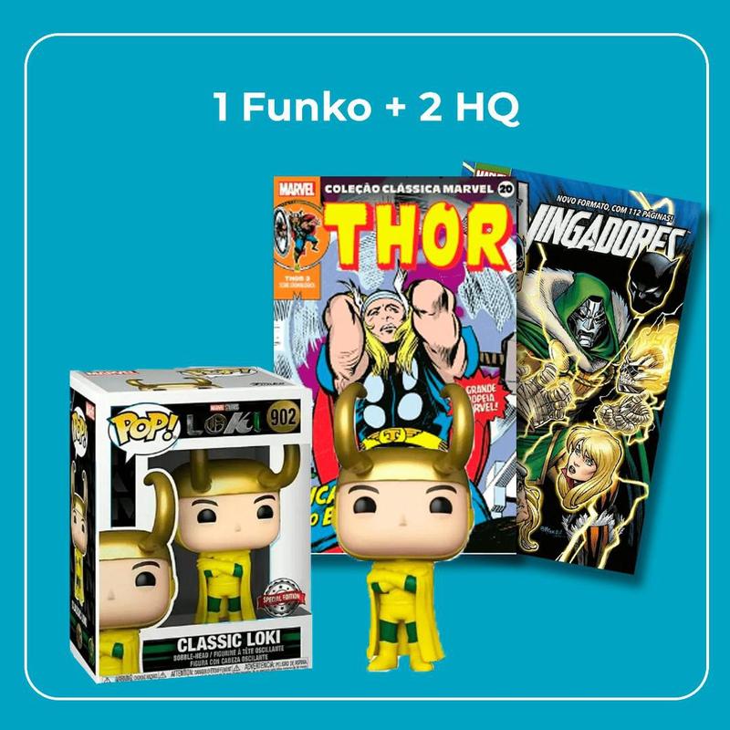 Kit Loki: 1 Funko 902 + 1 HQ Thor + 1 HQ Vingadores - Funko - Magazine Luiza