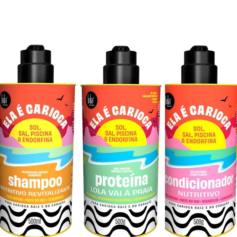 Kit Lola Cosmetics Ela e Carioca 3 Produtos Proteina - LOLA COSMETICOS ...
