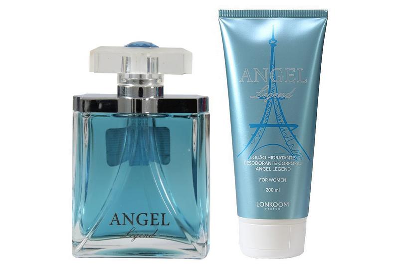 Kit Lonkoom Legend Angel Perfume EDP 100ml + Creme 200ml - Kit de ...