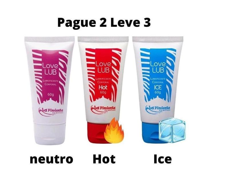 Kit love lub lubrificante neutro,ice,hot pase de água - La Pimenta ...