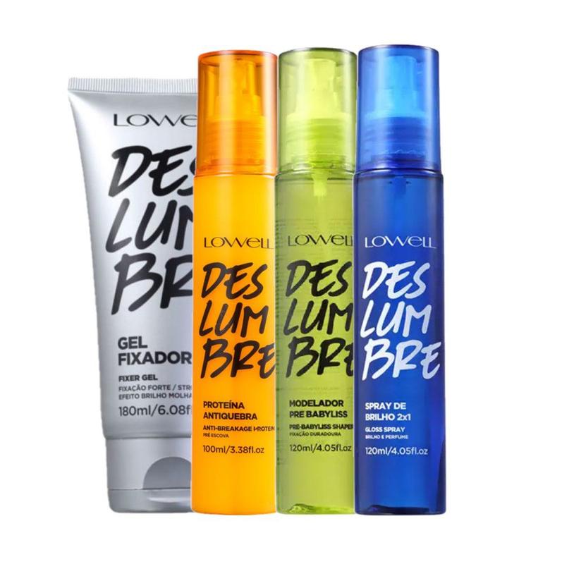 Kit Lowell Deslumbre Spray Fixador Modelador Anti-Quebra (4 produtos ...