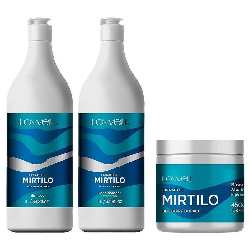 Kit Lowell Mirtilo Shampoo E Condicionador 1 Litro E Máscara - Kit ...