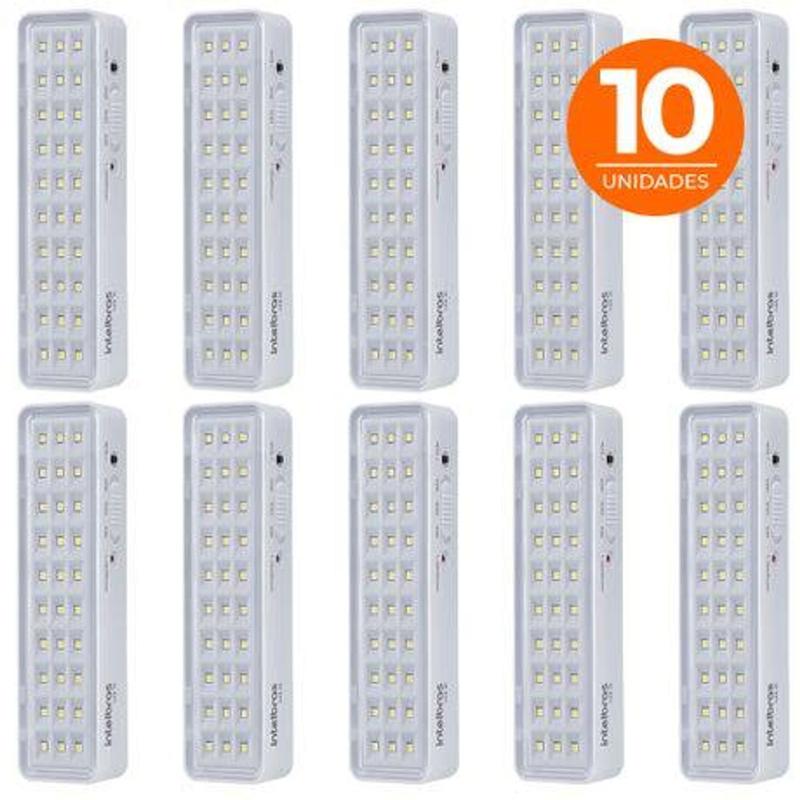 Kit Luz De Emergencia Recarregavel Intelbras Kit Com 10 Unidades ...