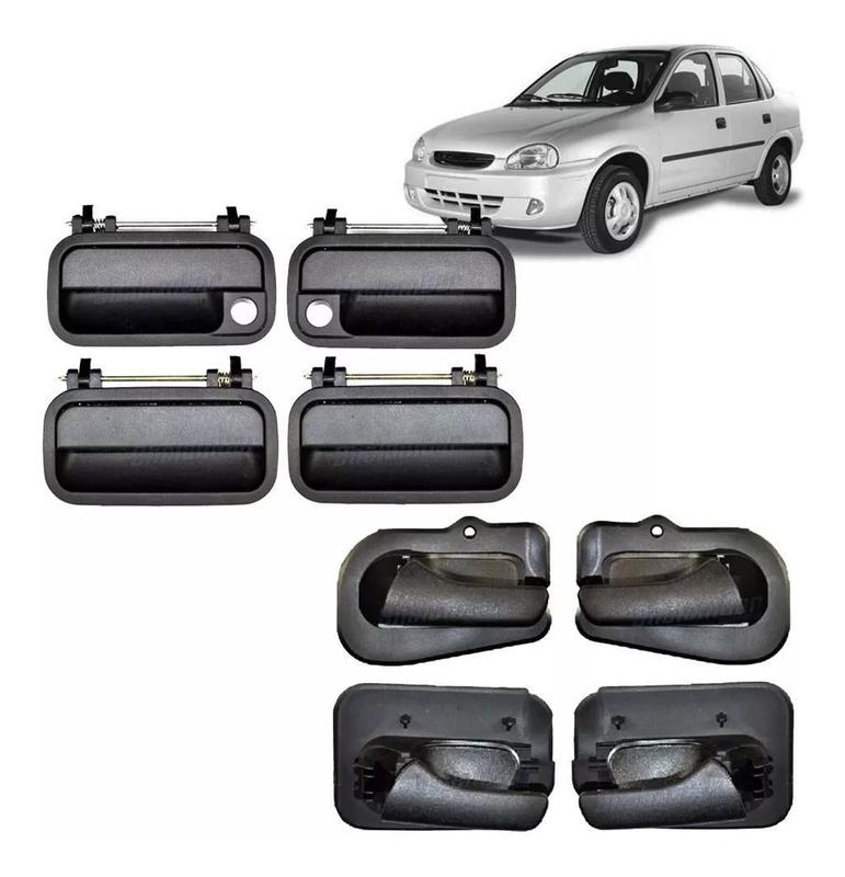 Kit Maçaneta Interna Porta Corsa 2006 a 2016 Classic Todos - SHALOMCAR ...