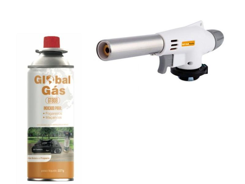 Kit Maçarico Automático Portátil Pro Branco Gourmet Com Controle de ... Kit Maçarico Automático Portátil Pro Branco Gourmet Com Controle de ...