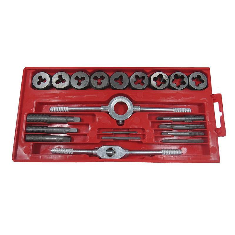 Kit Macho Tarraxa Cossinete Para Fazer Rosca Jogo 20 Peças Com Maleta ...