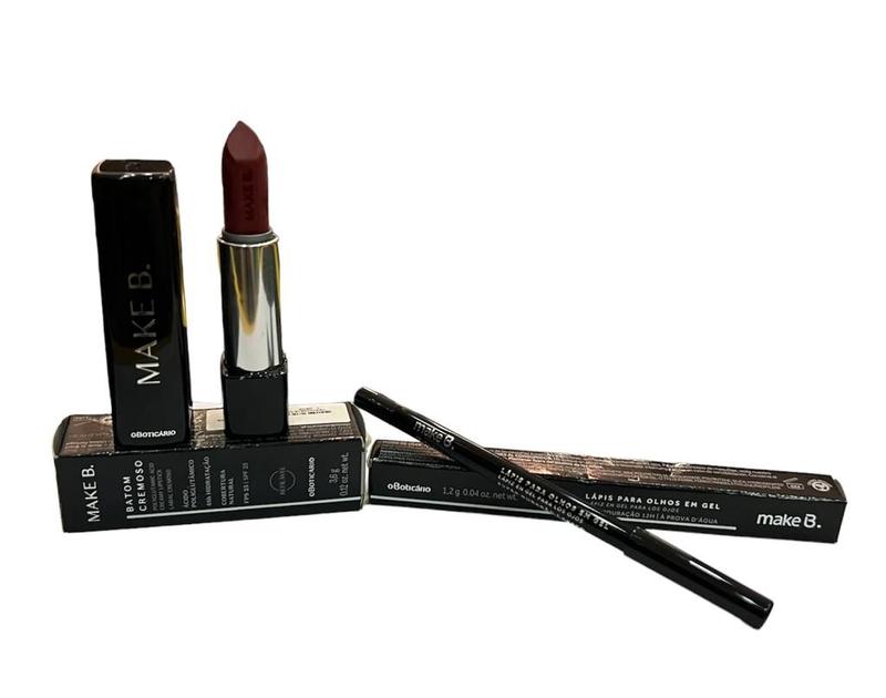 Kit Make B. Baton Cremoso + Lápis P/ olho em Gel - Oboticario - Lápis ...