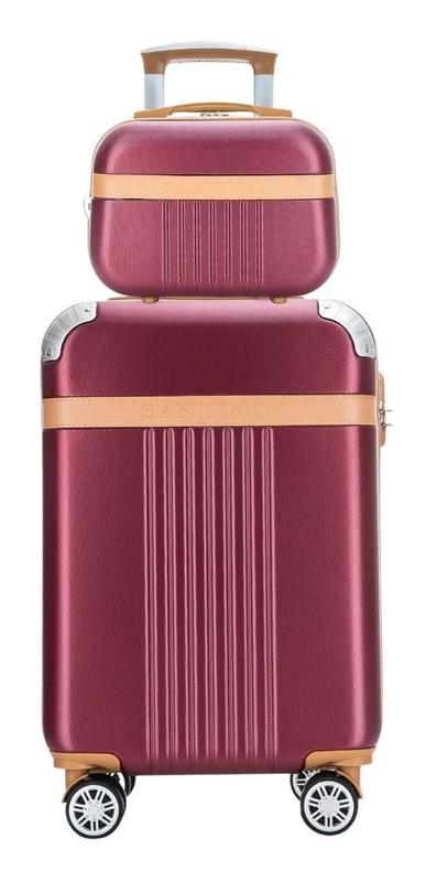 Kit mala e frasqueira de bordo em ABS Roda 360 - Santino - Mala de ...