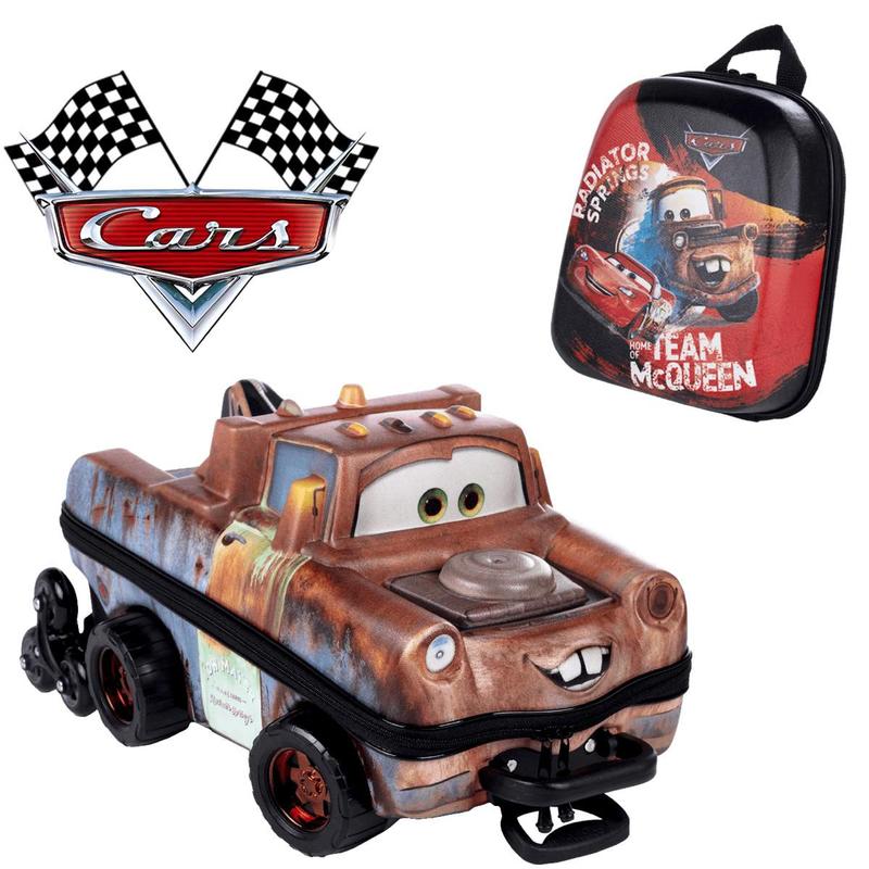 Kit Mala Escolar 3D Carros Tow Mater e Lancheira Infantil - Maxtoy ...
