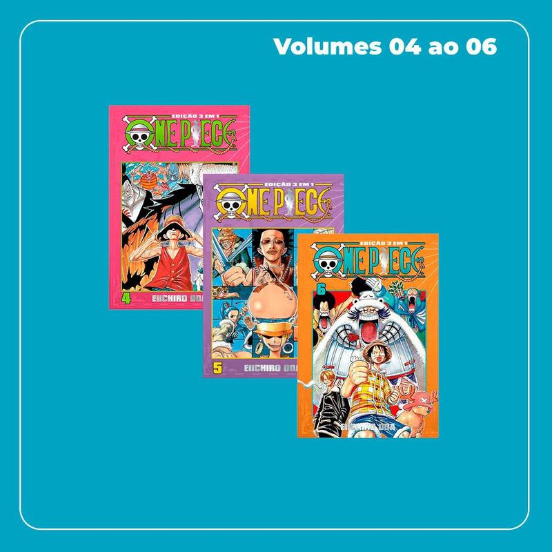 Kit Mangás One Piece 3 em 1 - Volume 04 ao 06 (Panini, lacrado) - Alimentos - Magazine Luiza