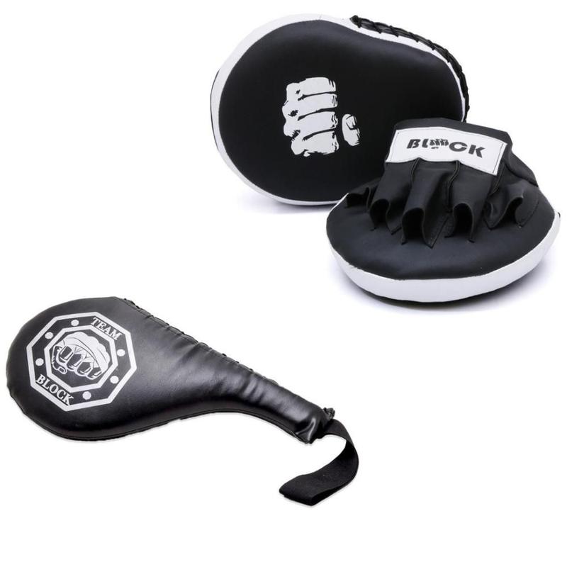 Kit Manopla de Foco e Raquete de Chute para Treino Muay Thai - Block ...
