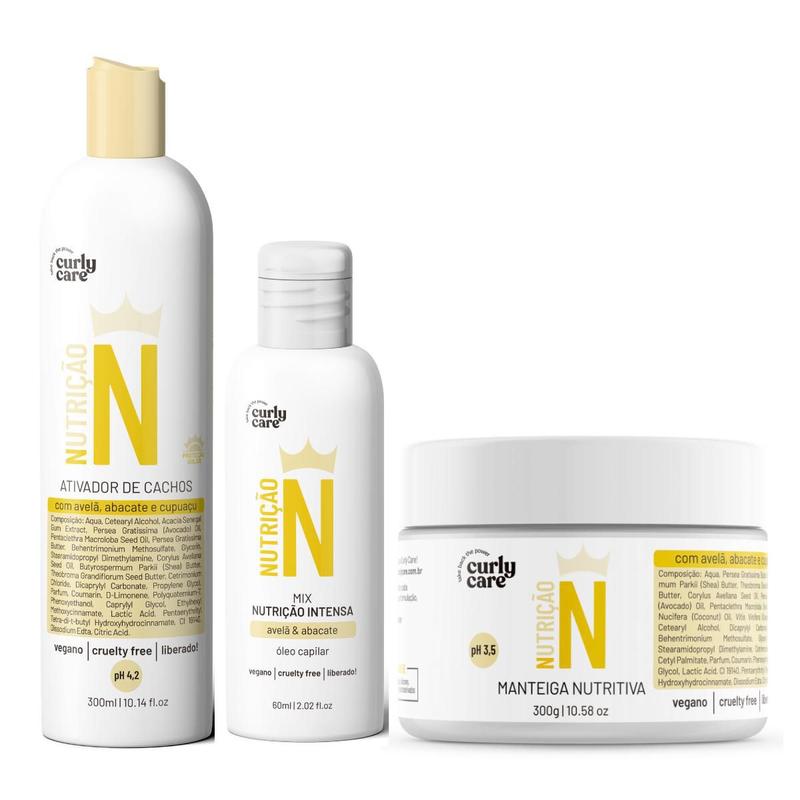 Kit Manteiga óleo Nutrição Ativador Linha N Curly Care - Kit de ...