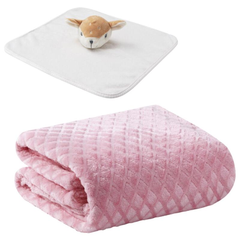 Kit Mantinha Infantil Enxoval Manta Menino Menina Cobertor Bebê Recém Nascido + Naninha Bichinho ...