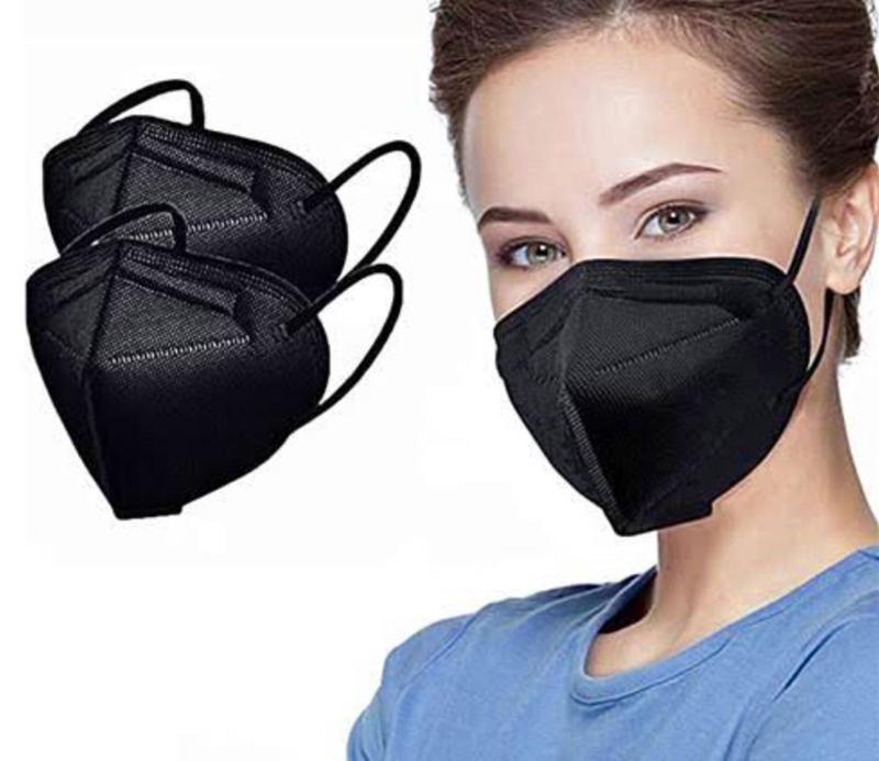 Kit máscara kn95 preta 5 camadas clip nasal 10 unidades - hinken - Máscara Facial Descartável ...