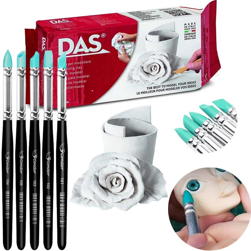 Kit Massa Biscuit De Modelar DAS 500g +5 Pincel De Modelagem - Massinha ...