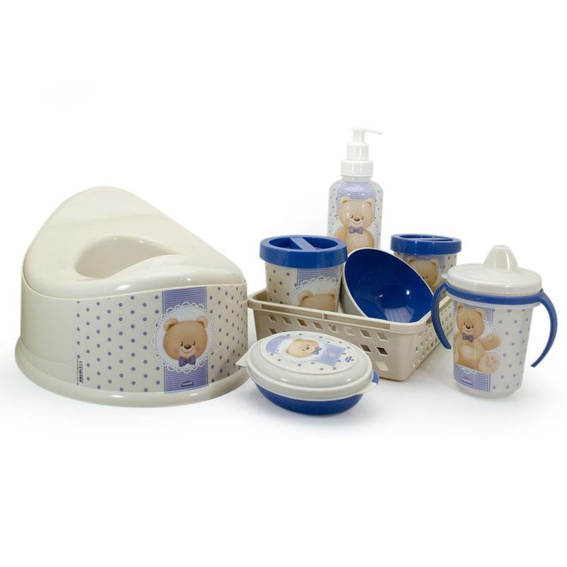 Kit Master Bebê Copo Trio + Troninho + Saboneteira Kit Higiene Plasutil ...