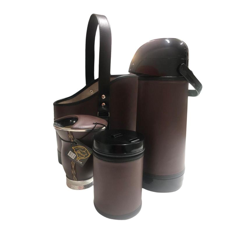 Kit Mateira com Garrafa Térmica, Cuia, Porta Erva e Protetor de Erva ...