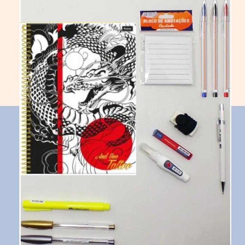 Kit Material Escolar Masculino Basico Caderno Breaking Bad e And One ...