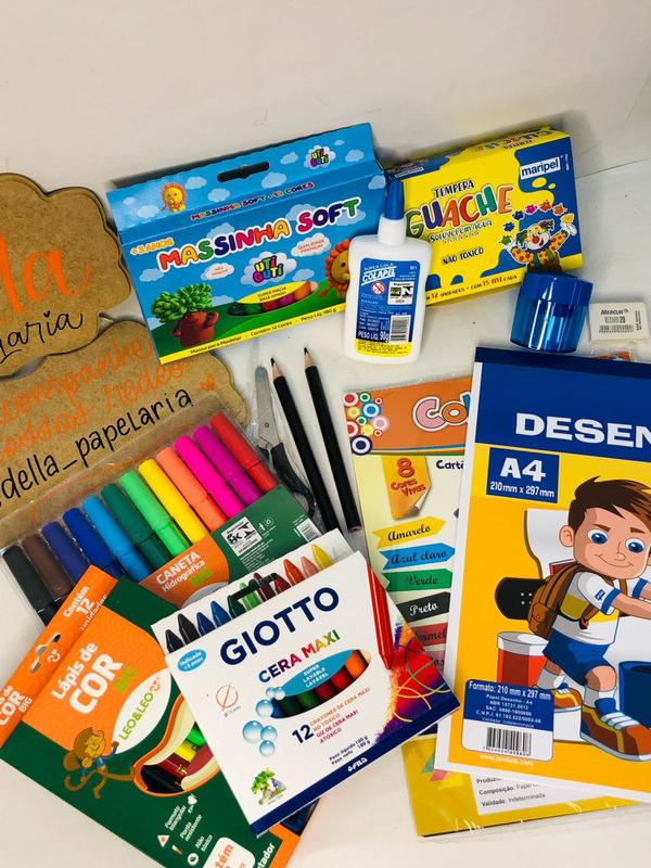Kit Material Escolar Volta as Aulas Primeiro dia de Aula - Della ...