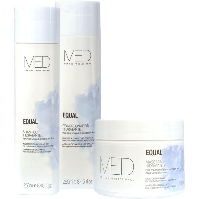 Kit Med Equal Shampoo e Condicionador 250ml e Máscara 200g - Kit de ...