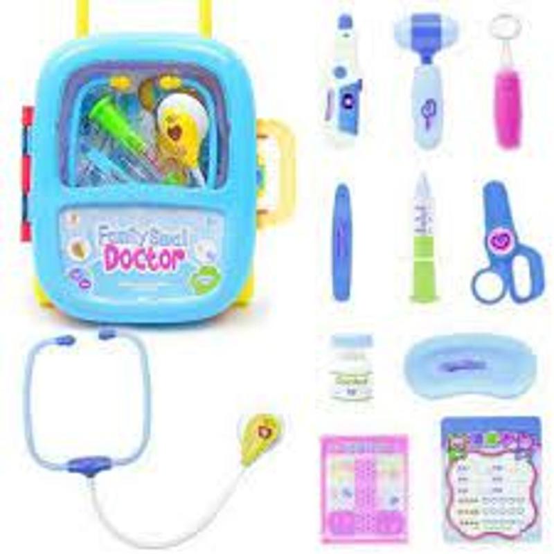 Kit medico infantil - maleta cm rodinhas - rosa - FORT TOYS - Kit ...
