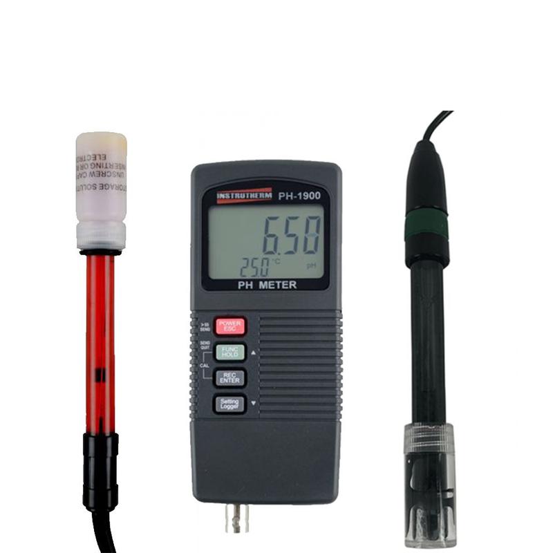 Kit Medidor Ph Digital Datalogger Ph-1900 Eletrodo Ph Tipo Combinado Bnc Epc-70 Orp Epóxi Polo ...