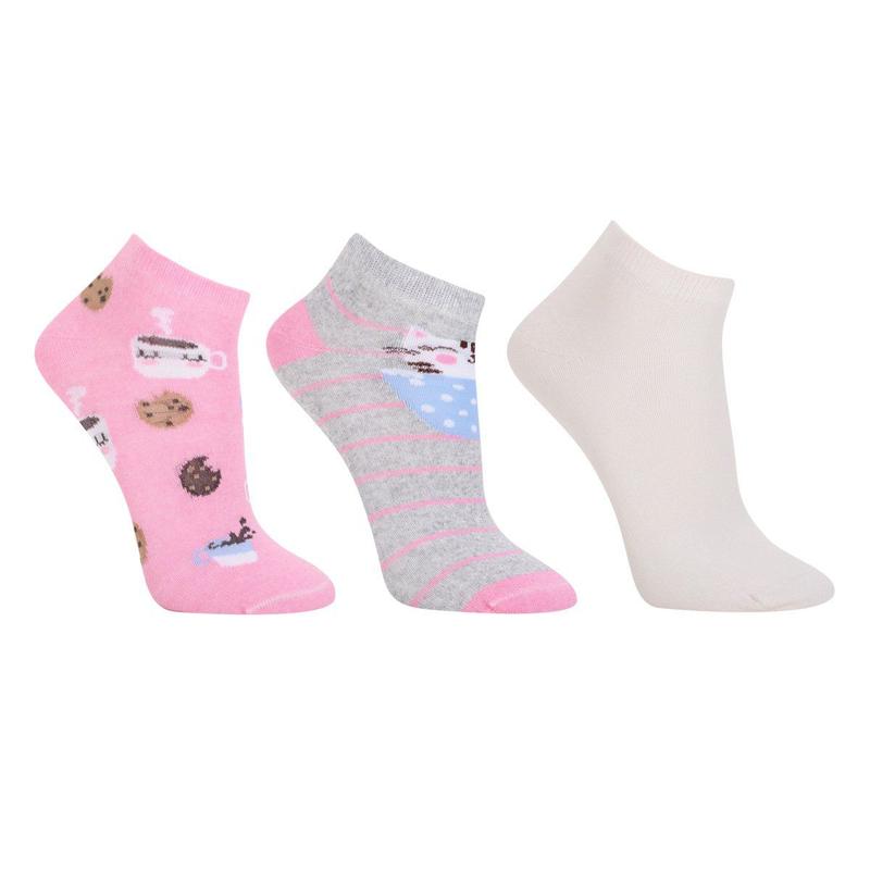 Kit Meia Cia da Meia Cano Baixo Feminina - 3 Pares - Meia - Magazine Luiza