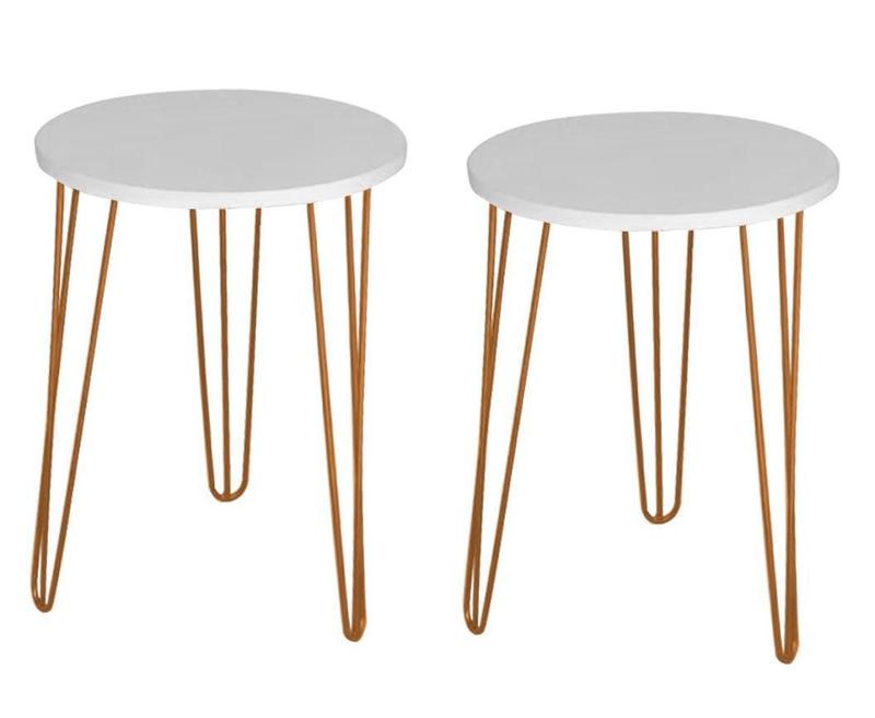 Kit Mesa Mesinha De Canto 45Cm Pé 60Cm - Kasa Decor Shop - Mesa de ...