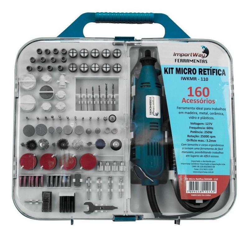 Kit Micro Mini Retifica 160 Peça 25000rpm Estojo - Importway - Outros ...