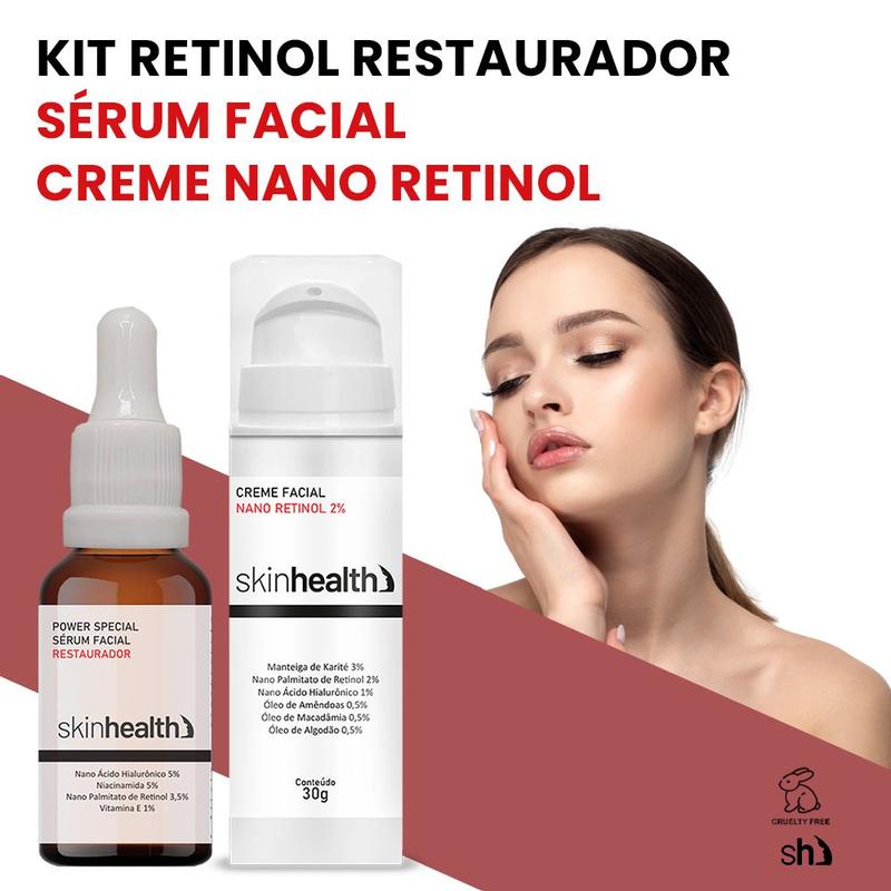 Kit Microagulhamento Sérum + Creme Retinol Alta Performance - Skin ...